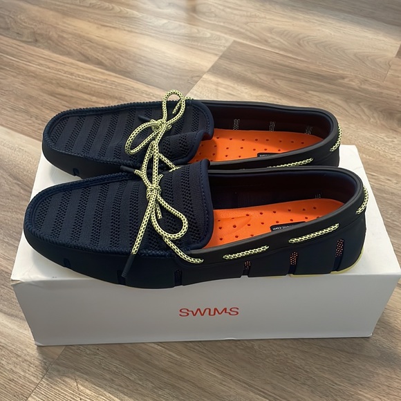 Swims | Shoes | New Swims Knit Lace Loafers Navyyellow Size Us 9 | Poshmark